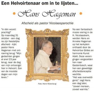 Tijdperk Hageman ten einde/Levensloop Hans Hageman - Digitaal ...
